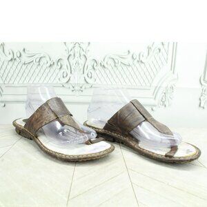 Born | Shoes | Born Maja Brown Leather Slip On Steel Shank Casual Flat ...